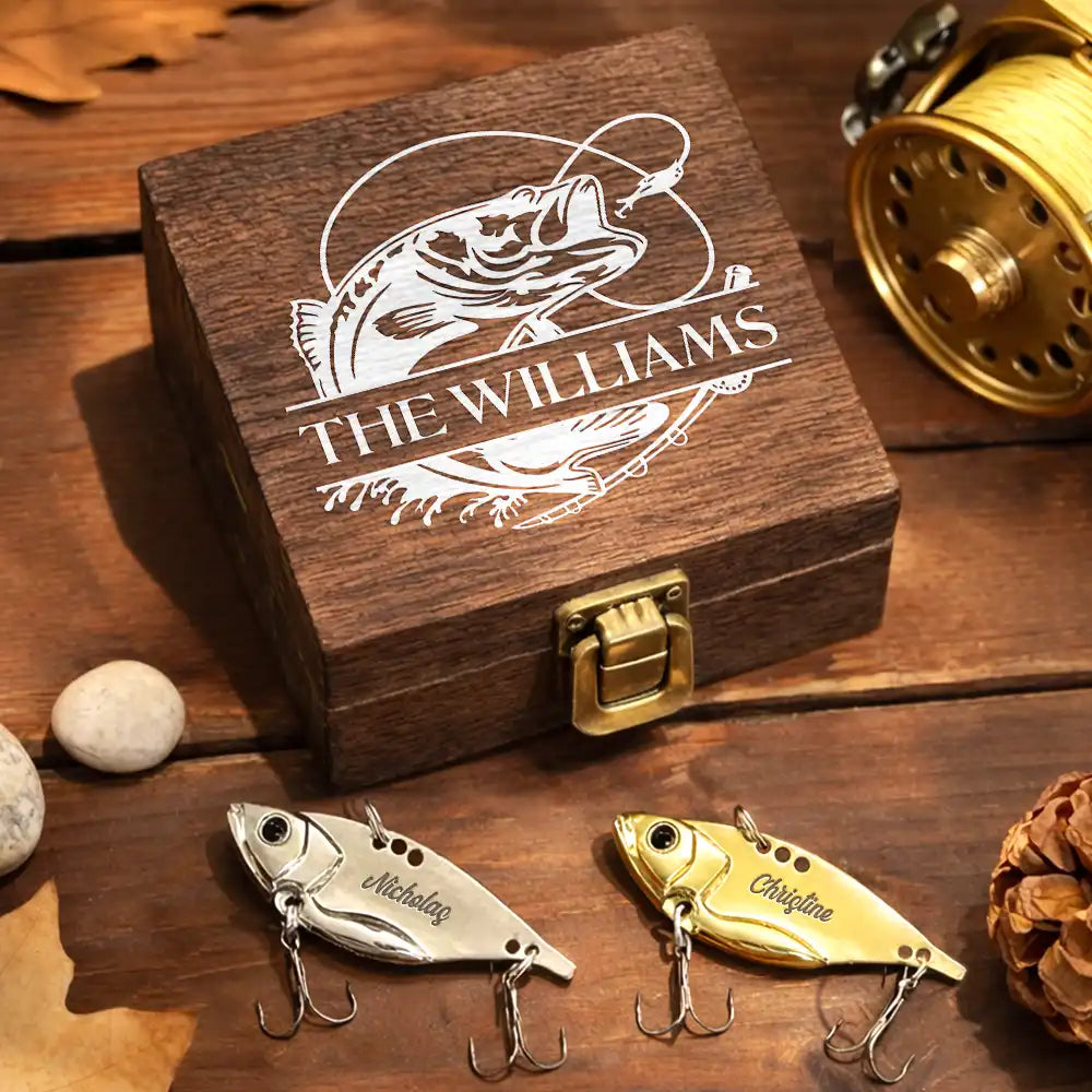 Fish Name Monogram - Personalized Metal Fish Lure Set – Wander Prints